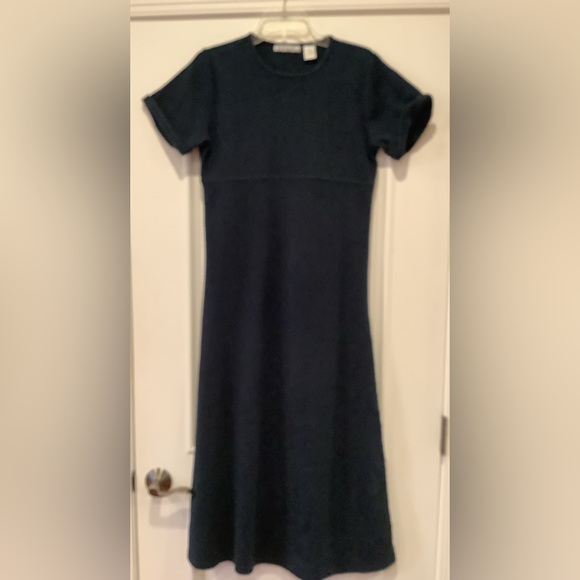 Posh | Dresses | Posh Navy Blue Midi Dress Size Medium 0 Cotton Short ...